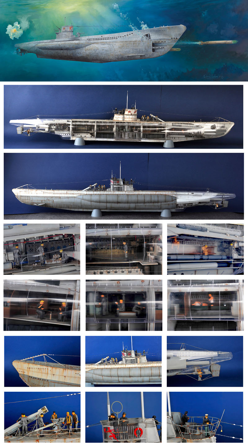 Trumpeter 1/48 German WW2 U-Boat Type VIIC U-552 Submarine Kit 06801