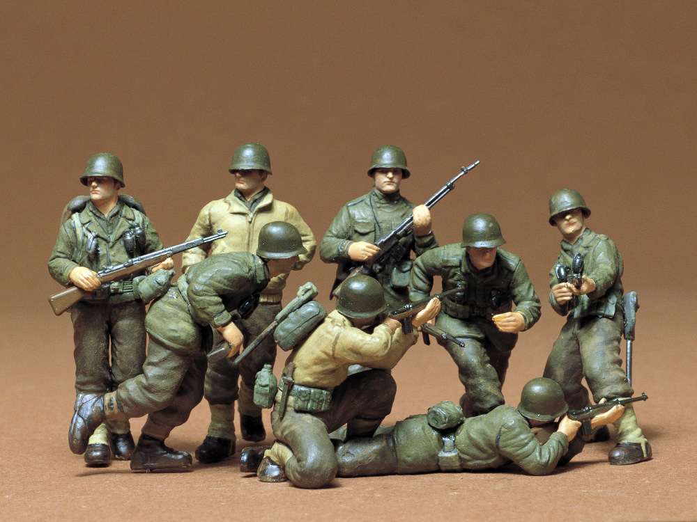 Tamiya 1/35 U.S Infantry West European Theatre Plastic Figure Set 35048