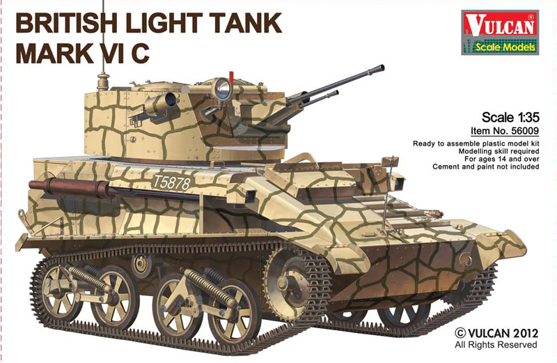 Vulcan Scale Models 1/35 Vickers MkV1C Light Tank British Army WW2 ...