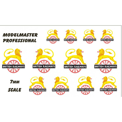 Modelmaster Decals O Gauge British Railways Lion over Wheel Emblems ...