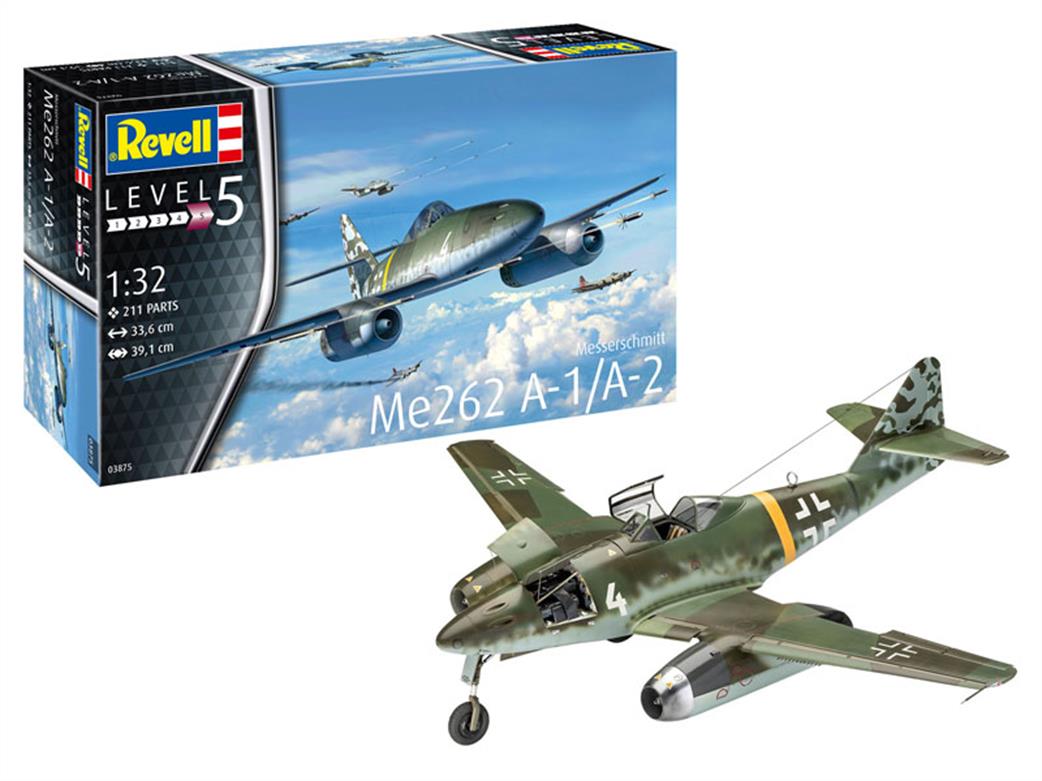Revell 1 32 03875 Messerschmitt ME262A A 1 German WW2 Jet Fighter Kit