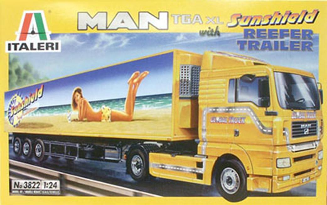 Italeri 1/24 3822 Sunshield Man with Reefer Trailer