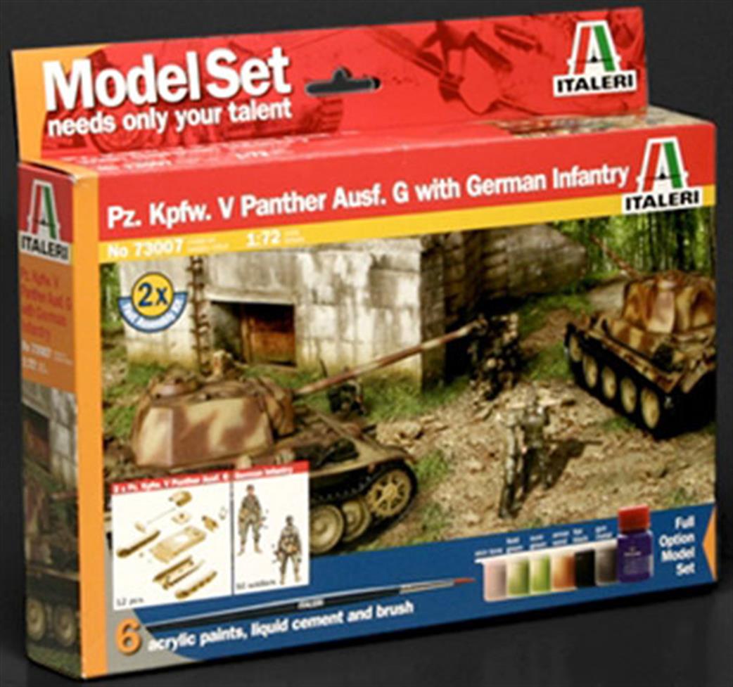 Italeri 1/72 73007 German WW2 Pz.Kpfw Panzer 4 tank Kit & Infantry ...
