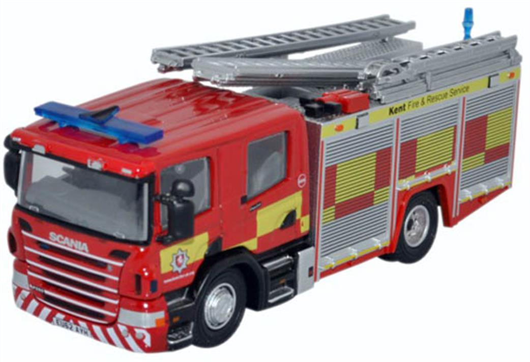 Oxford Diecast 1/76 76SFE009 Scania CP28 Pump Ladder Kent Fire & Rescue ...