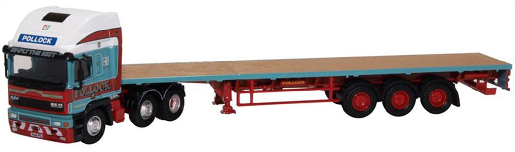 Oxford Diecast 1/76 76EC003 ERF EC Flatbed Trailer Pollock Lorry Model
