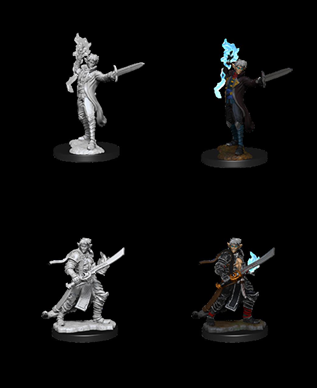 Wizkids 90043 Male Elf Magus: Pathfinder Deep Cuts Unpainted Miniatures