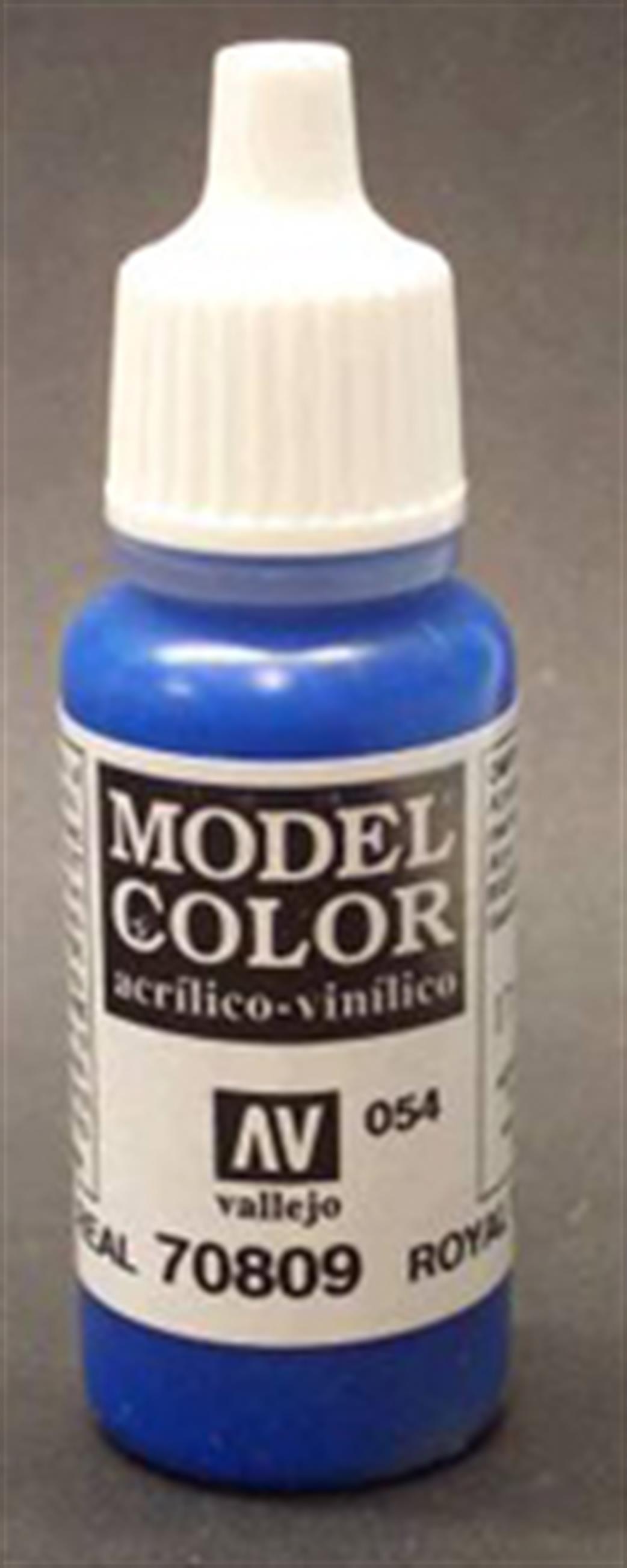 Vallejo 70809 809 Model Color Matt Royal Blue Acrylic Paint 17ml 054