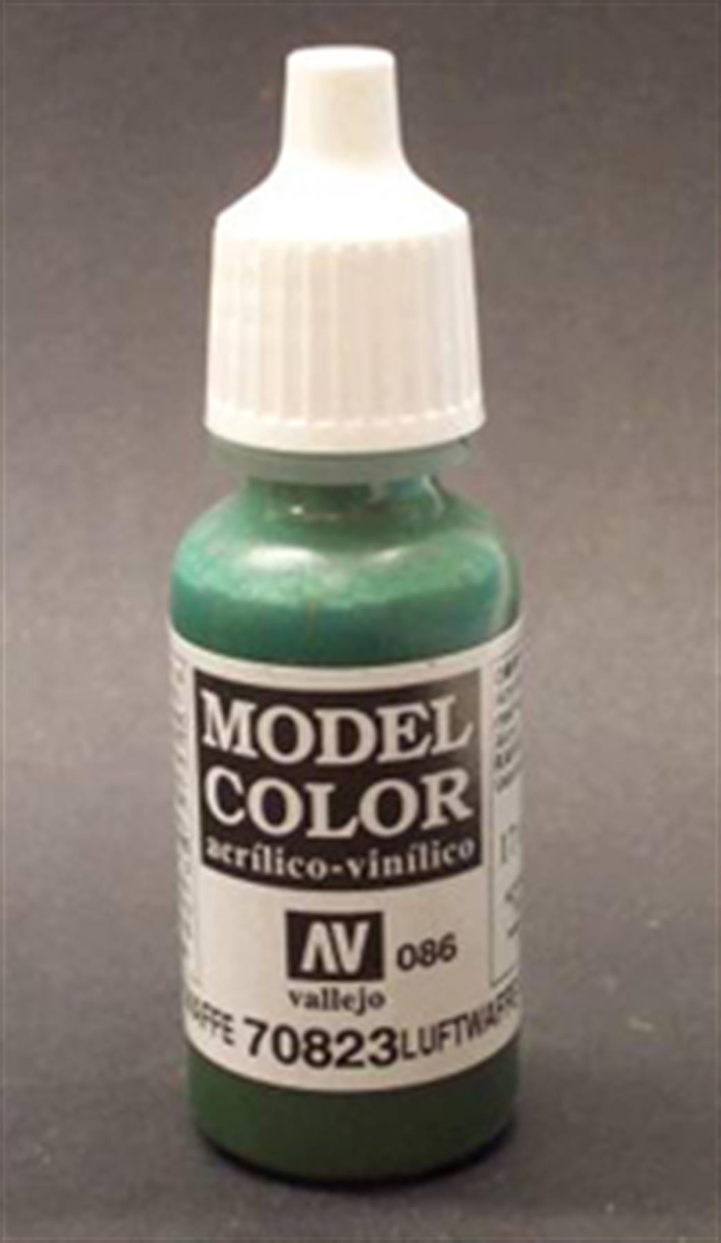Vallejo 70823 823 Model Color Matt Luftwaffe Camouflage Green Acrylic Paint 17m 086l