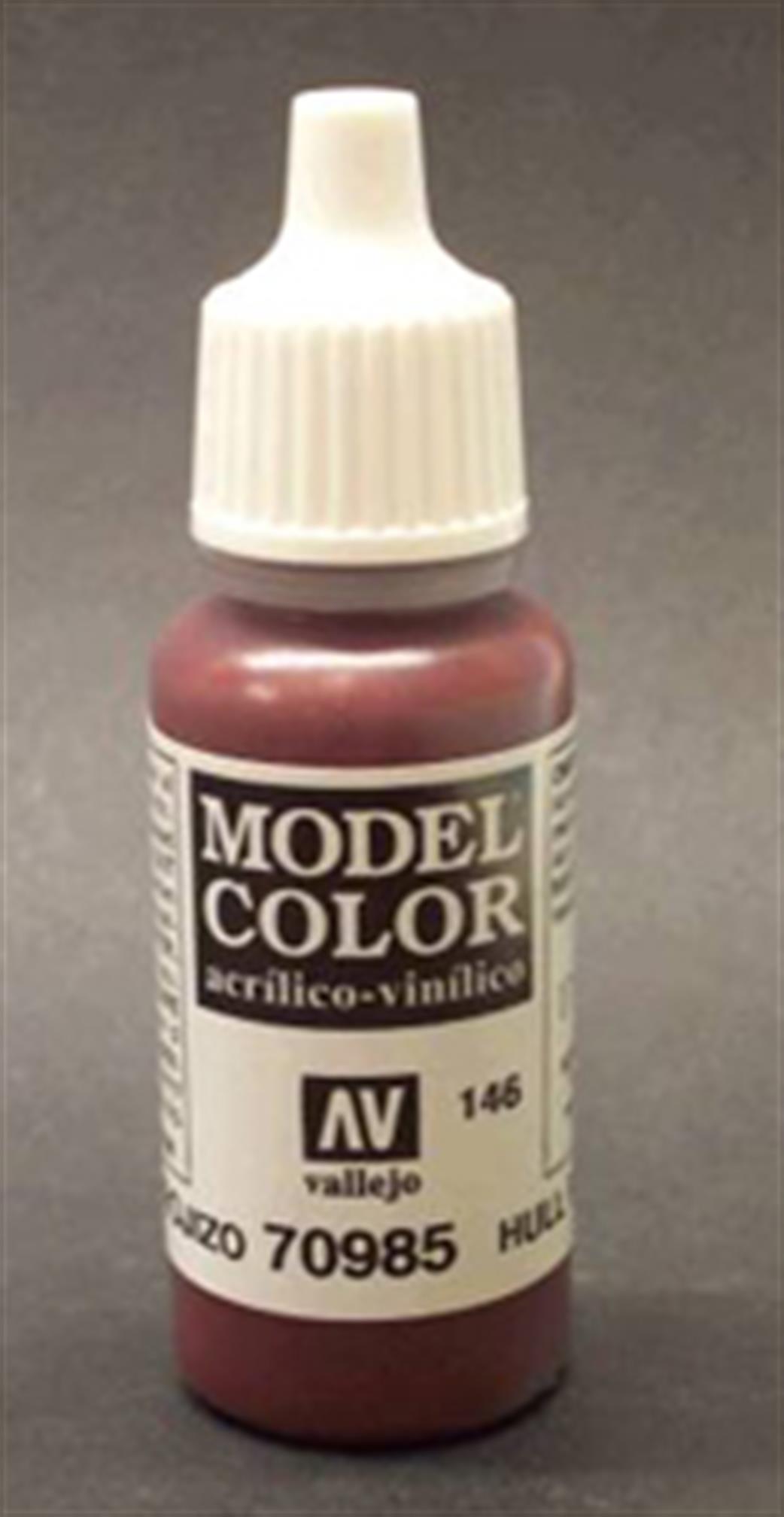 Vallejo 70985 985 Model Color Matt Hull Red Acrylic Paint 17ml 146